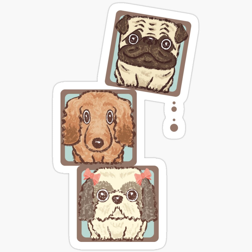 Kira Sticker - Square Dogs Gift For You - Phone Stickers, Waterproof ...