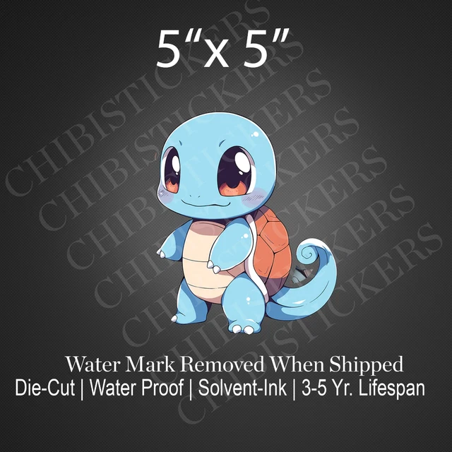 Kira Sticker With Squirtle Turtle Squad Pokemon Car Squirtle Chibi ...