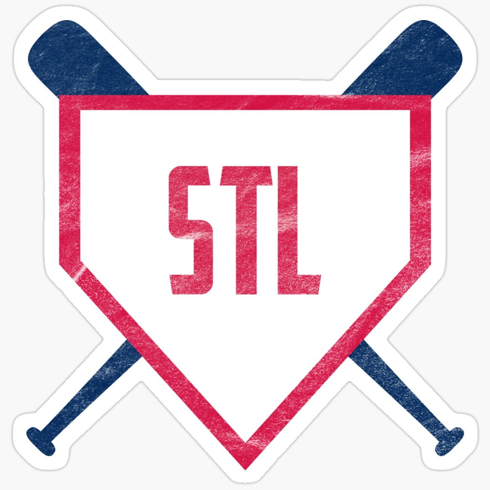 Kira Sticker - St. Louis Abbreviation Retro Baseball Home Plate Design ...