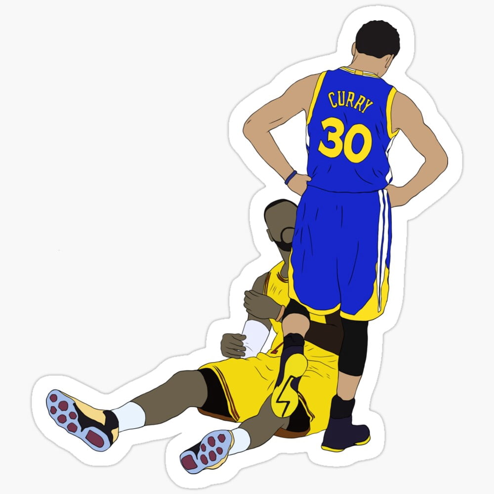 Kira Sticker - Steph Curry Standing Over Lebron Sticker - Single, Trio ...