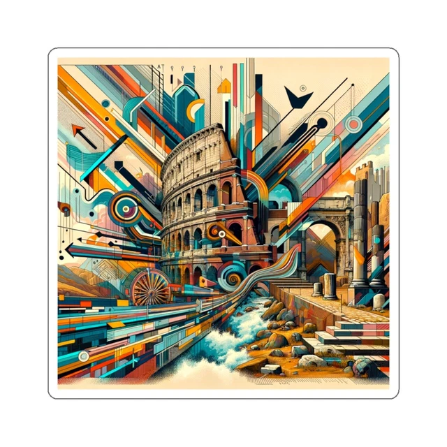 Kira Sticker With Sticker Ancient Rome Italy Abstract Collage Fine Art ...