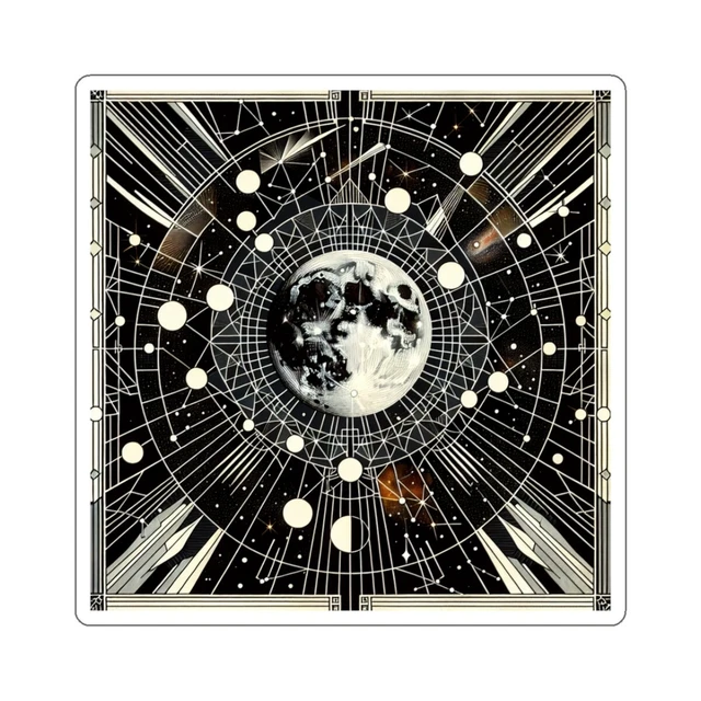Kira Sticker With Sticker Art Deco Cosmic Moon Geometric Constellations ...