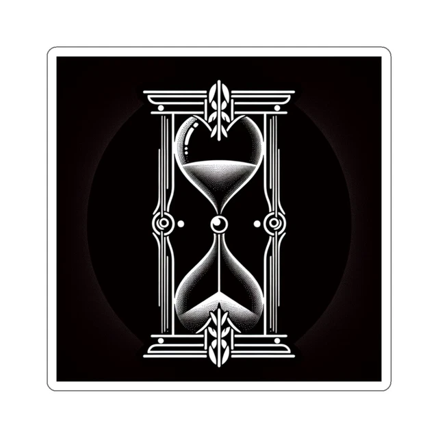 Kira Sticker With Sticker Art Deco Geometric Hourglass Illustration ...