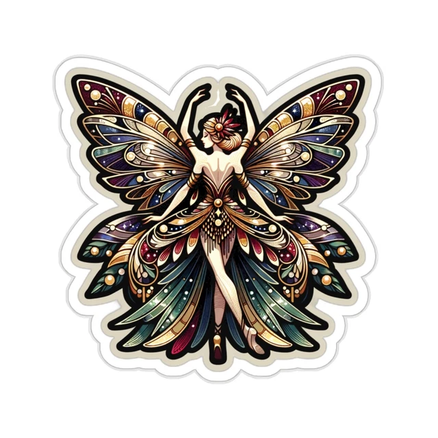 Kira Sticker With Sticker Art Deco Magical Fairy Ornate Wings Sticker ...