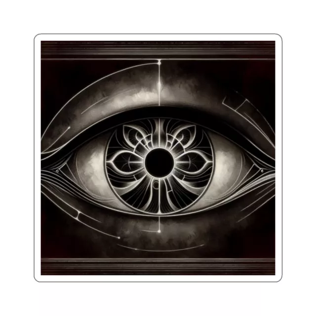 Kira Sticker With Sticker Art Deco Nouveau Iris Void Trippy Eye Eyeball ...