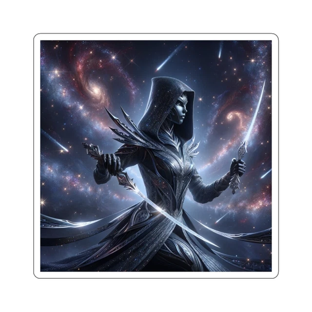 Kira Sticker With Sticker Astral Blade Assassin Cosmic Artwork Sharp ...