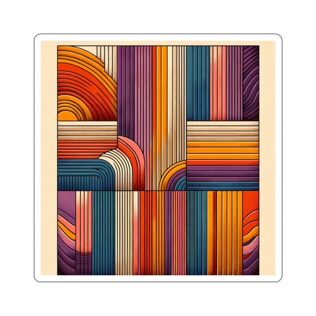 Kira Sticker With Sticker Bold Striped Patterns Vibrant Colors Texture ...