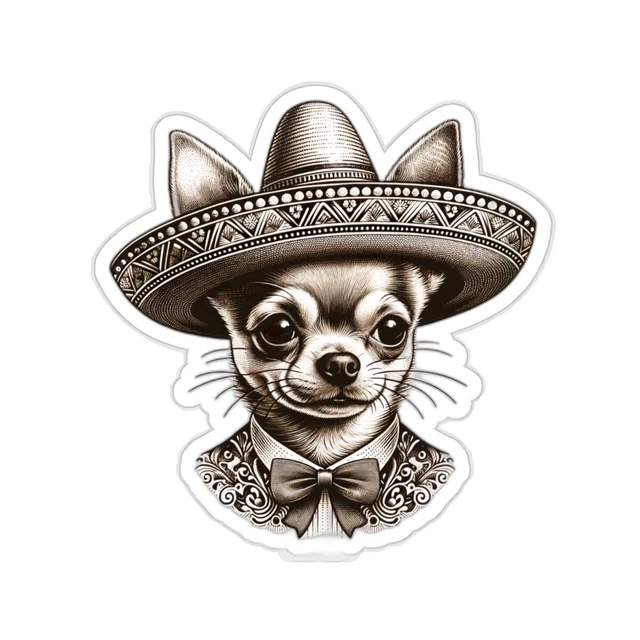 Kira Sticker With Sticker Chihuahua Dog Sombrero Mexican Culture ...