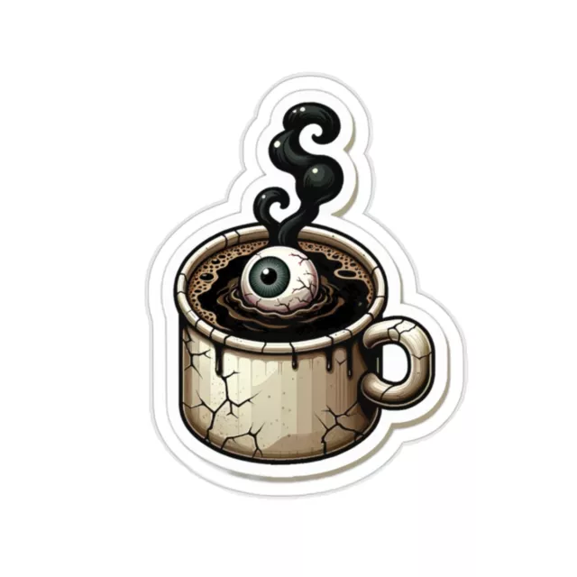 Kira Sticker With Sticker Coffee Mug With Weird Eyeball Grunge Obscure ...