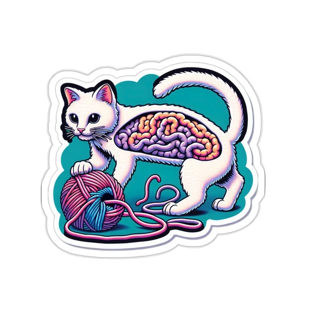 Kira Sticker With Sticker Creepy Cat Tee Gross Out Intestines Weird ...