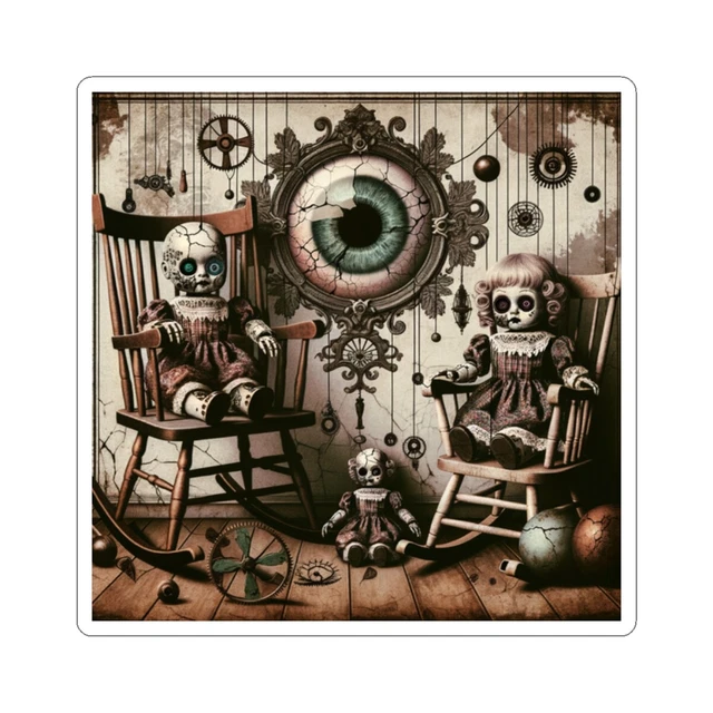 Kira Sticker With Sticker Cursed Dolls In Haunted Nursery- Design ...