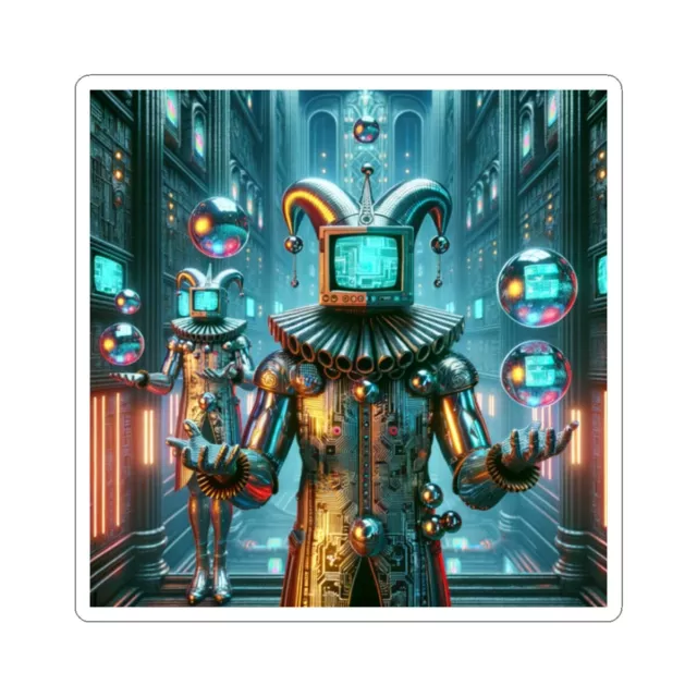 Kira Sticker With Sticker Cyber Medievalism Robotic Jesters- Design ...