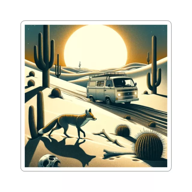 Kira Sticker With Sticker Desert Fox In Vintage Camper- Design Preview ...