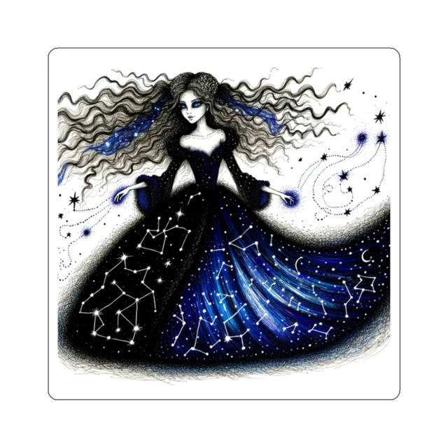 Kira Sticker With Sticker Ethereal Night Witch Cosmic Energy Artwork ...