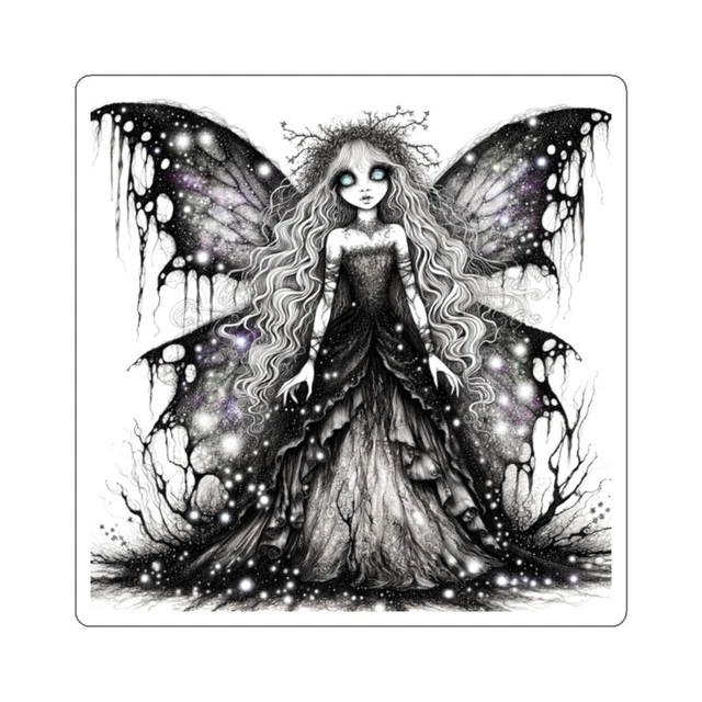 Kira Sticker With Sticker Gothic Fairy Wings Chaotic Art- Design ...
