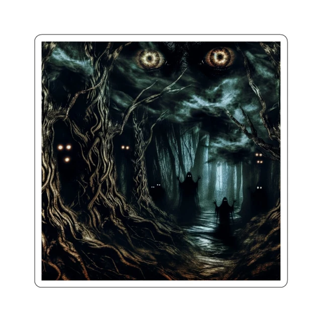 Kira Sticker With Sticker Haunted Forest Dark Surrealism Mixed Media ...