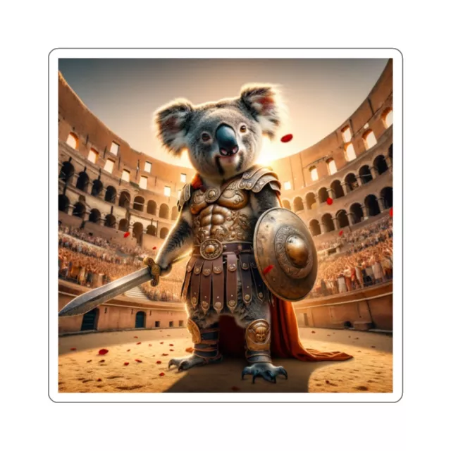 Kira Sticker With Sticker Koala Gladiator Roman Colosseum Artwork ...