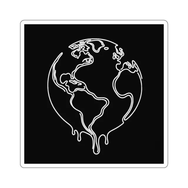 Kira Sticker With Sticker Melting Earth Abstract Art Environmental ...