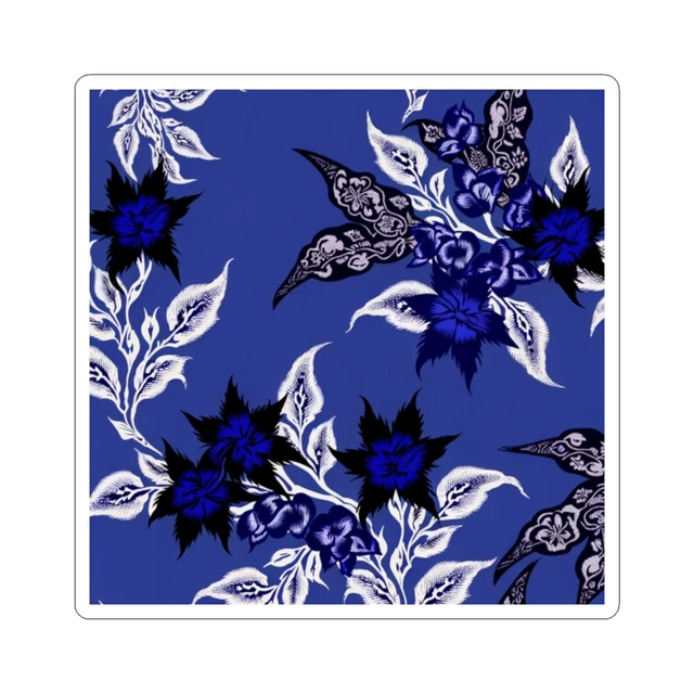 Kira Sticker With Sticker Midnight Blooms: Indigo Batik Botanicals ...