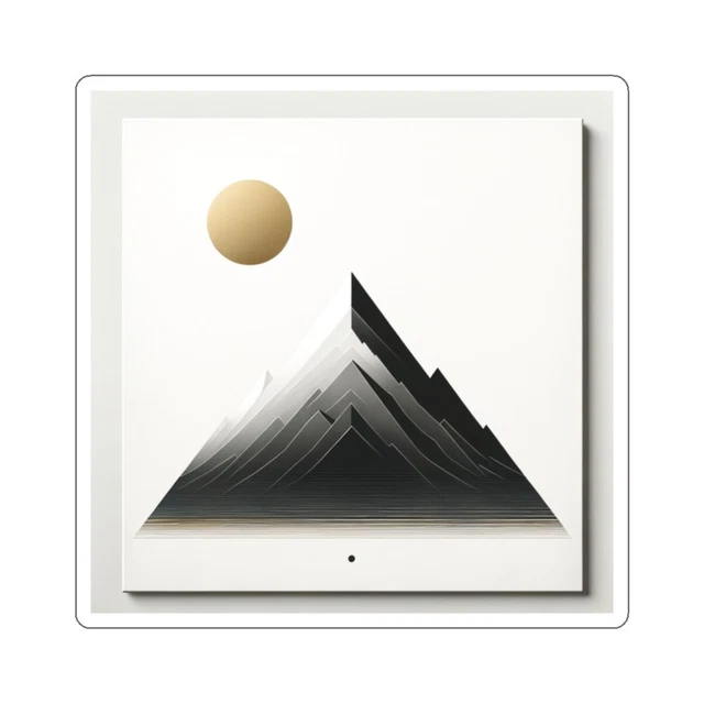 Kira Sticker With Sticker Minimalist Mountain Art Serenity Design ...