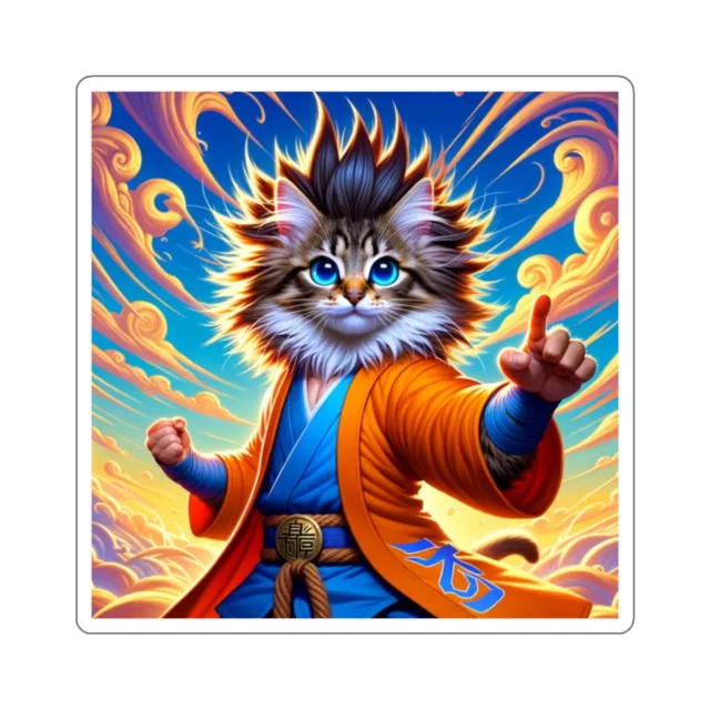 Kira Sticker With Sticker Norwegian Forest Cat Anime Style Art- Design ...