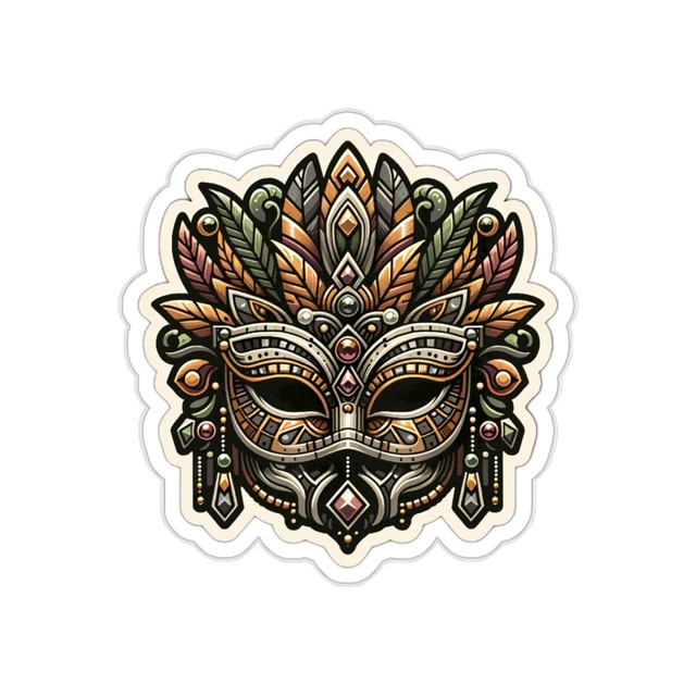 Kira Sticker With Sticker Opulent Art Deco Masquerade Mask Sticker ...