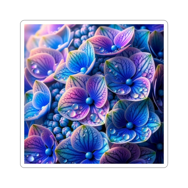 Kira Sticker With Sticker Rainy Season Hydrangeas- Design Preview Only ...