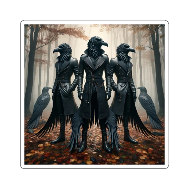 Kira Sticker With Sticker Raven Figures Misty Forest Fantasy- Design ...