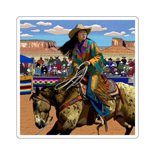 Kira Sticker With Sticker Rodeo Art Cowgirl Bronco Southwestern ...
