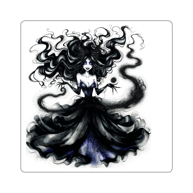 Kira Sticker With Sticker Shadowy Enchantress Magical Art Vintage Style ...