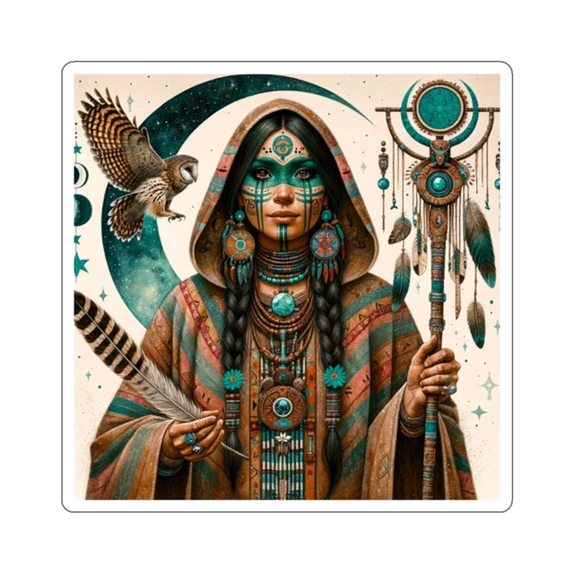 Kira Sticker With Sticker Southwestern Shaman Character Design Art ...