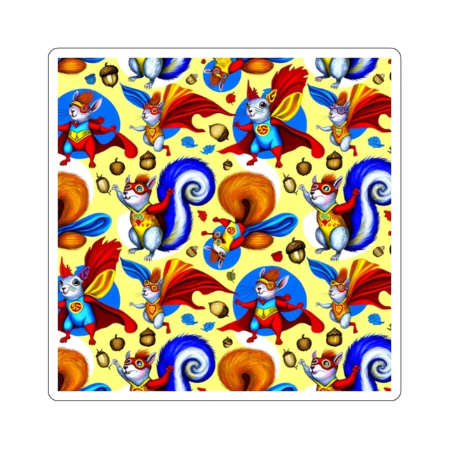 Kira Sticker With Sticker Squirrel Superheroes Maximalist Surrealism ...