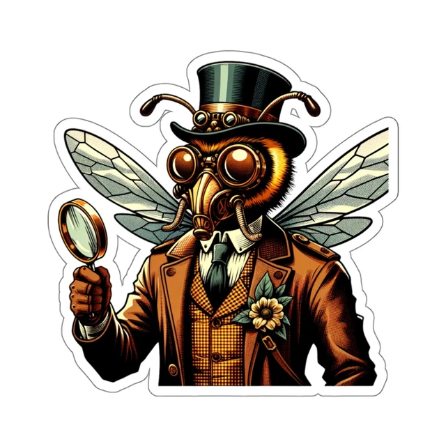 Kira Sticker With Sticker Steampunk Bumble Bee Man Vintage Style Comic ...