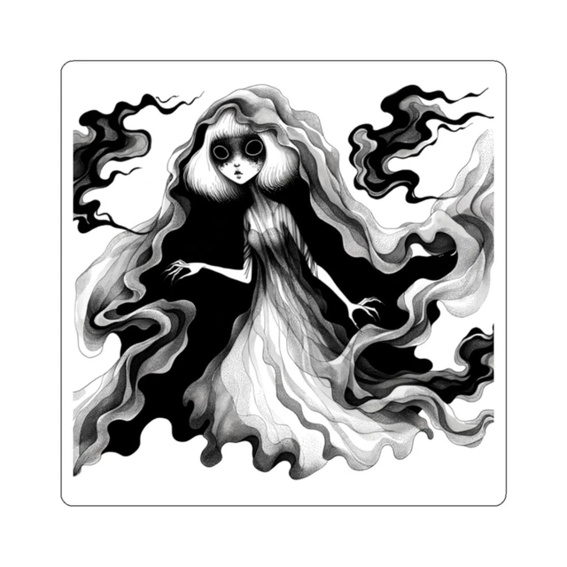 Kira Sticker With Sticker Veiled Phantom Ethereal Artwork Vintage Style ...