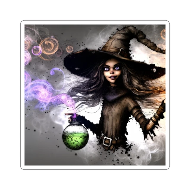 Kira Sticker With Sticker Witch Potion Magic Art Chaotic- Design ...