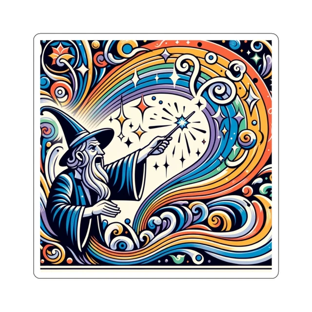 Kira Sticker With Sticker Wizard'S Rainbow Spell Illustration Magic ...