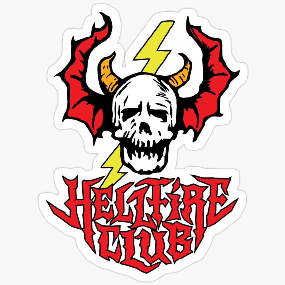 Kira Sticker - Stranger Things Hellfire Club Fan Logo - Phone Stickers ...