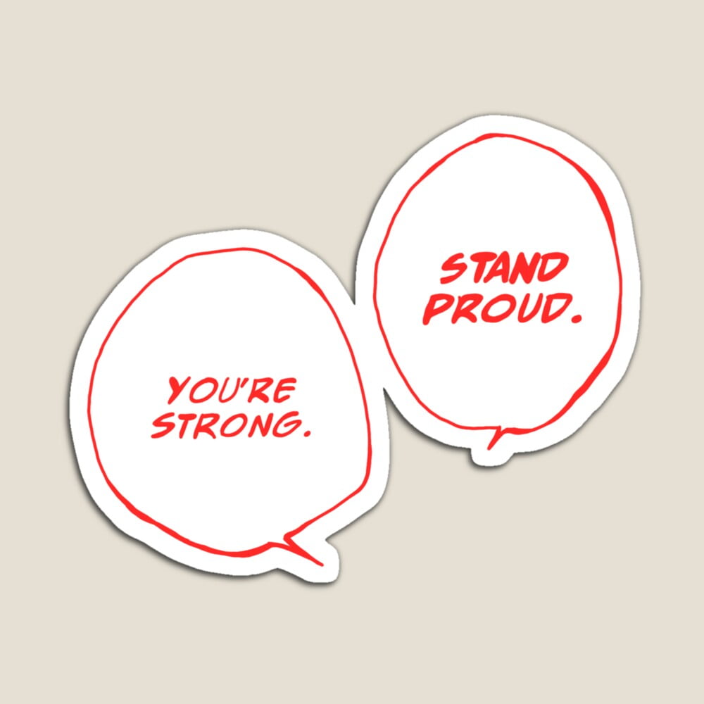 Kira Sticker With You'Re Strong, Stand Proud Sukuna Manga Bubble,- Red ...