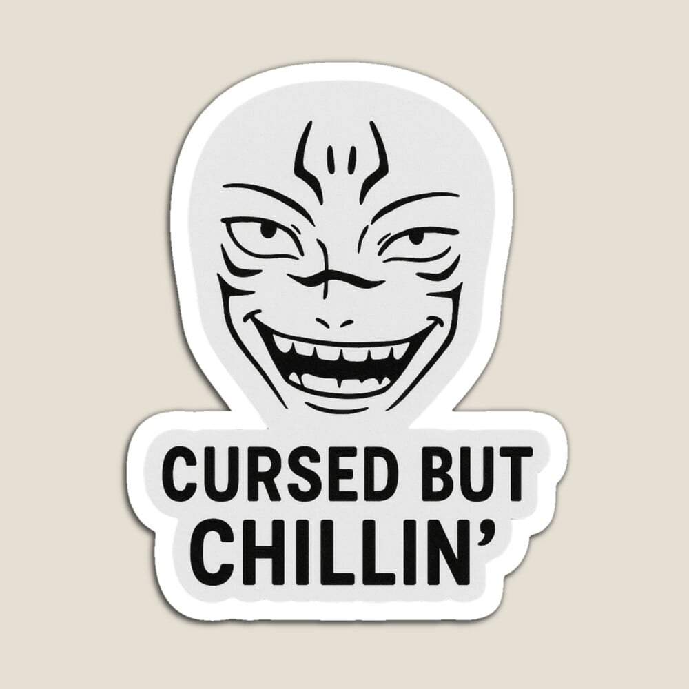 Kira Sticker With Sukunas Day Off Â€“ Minimalist Cursed Chill Anime ...