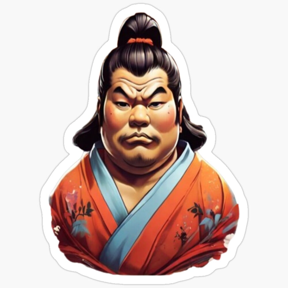 Kira Sticker - Sumo Wrestler Japan - Phone Stickers, Waterproof Decals ...