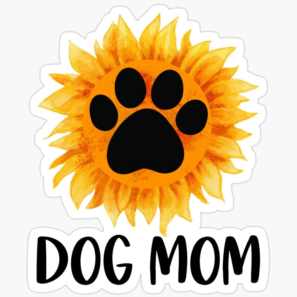 Kira Sticker With Sunflower Cute Dog Owner Mom Lover Cute Animal Pet ...