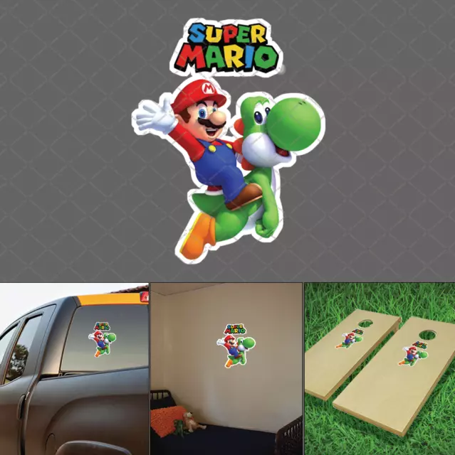 Kira Sticker With Super Mario Bros Yoshi Decal For Gamers Car Truck ...