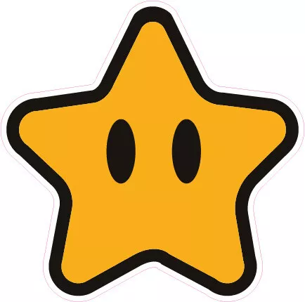 Kira Sticker With Super Mario Star Invincible Window Decal Decorative ...