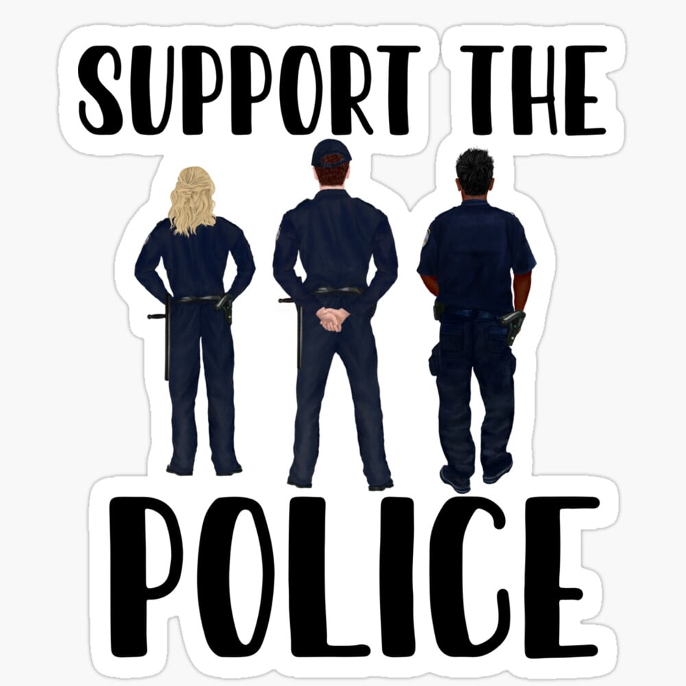 Kira Sticker - Support Police Officer Law Enforcement America Criminal Justice Cop Blue Line ...