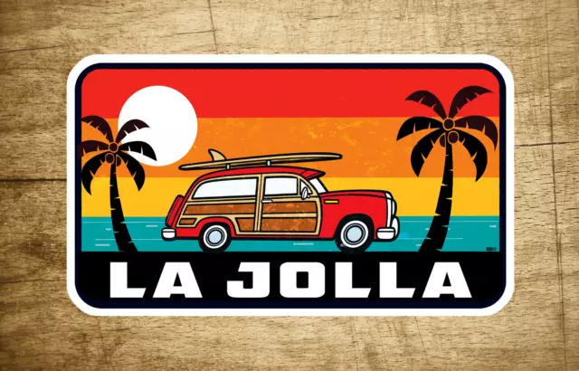 Kira Sticker With Surf La Jolla Decal California Woodie Surfing Laptop ...