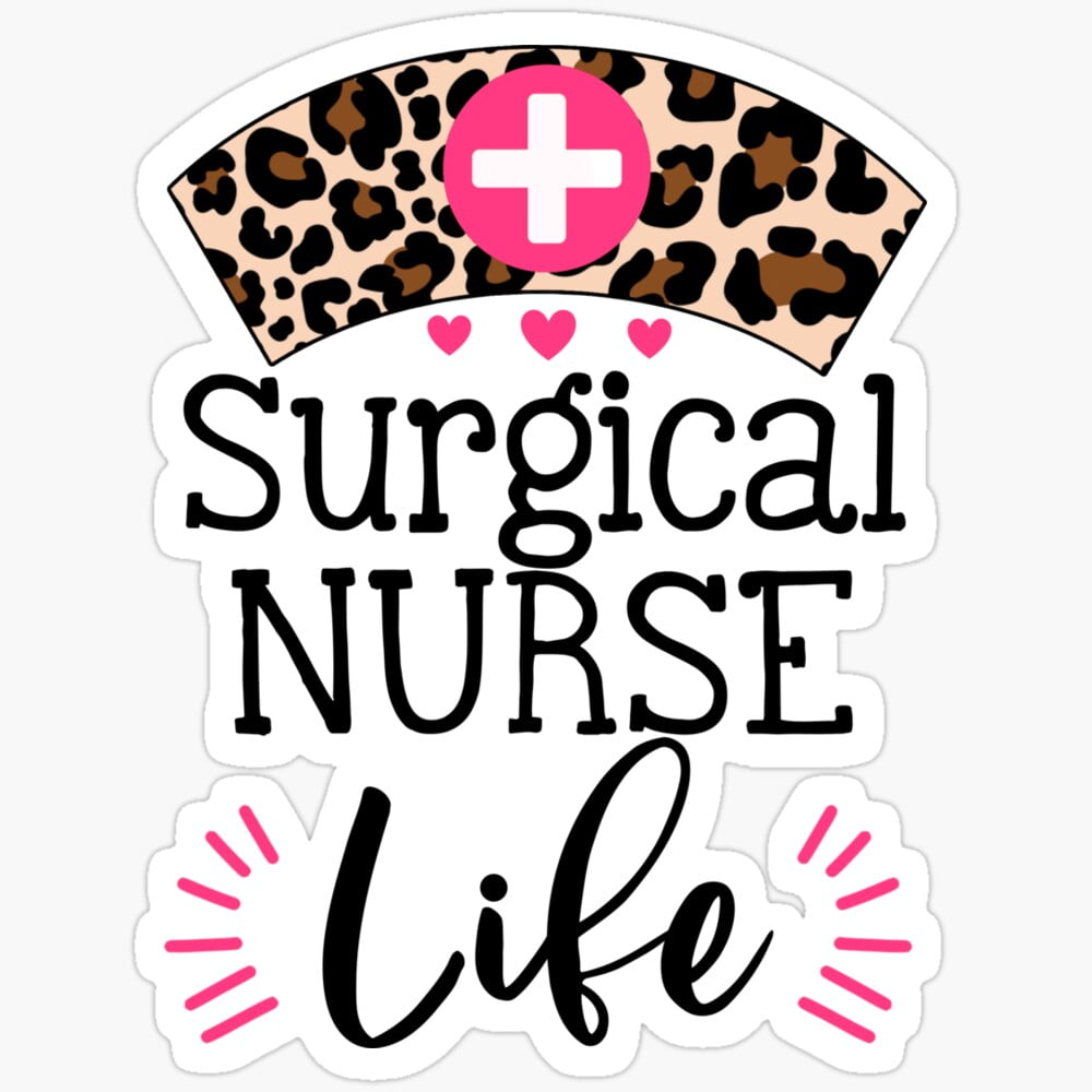 Kira Sticker - Surgical Nurse Nursing Gift Rn Medical Stethoscope Heart ...