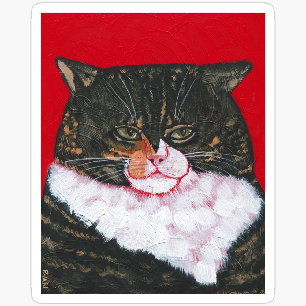 Kira Sticker - Surly Willow Cat - Phone Stickers, Waterproof Decals ...