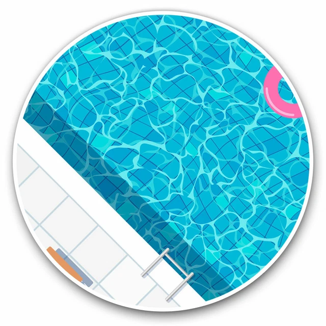Kira Sticker With Swimming Pool Holiday Villa Summer Cool Gift ...