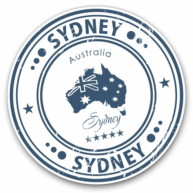 Kira Sticker With Sydney Australia Map Outback Travel Cool Gift ...