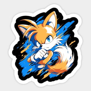 Kira Sticker With Tails Sticker & Game, Gamer, Gaming, Sega, Sega ...